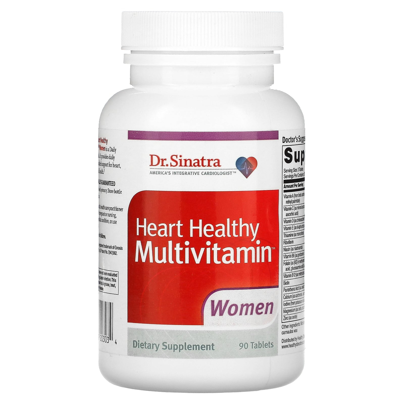 Suplemento multivitamínico Dr. Sinatra Heart Healthy para mujeres, 90 ...