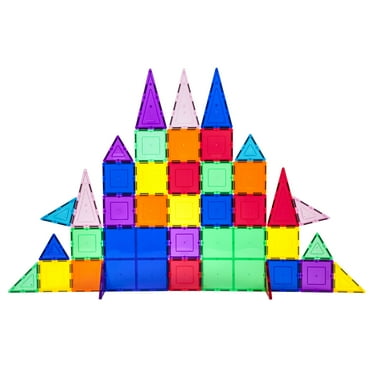 Magnetic Blocks Building Toys Tiles for Kids Pastel Color 100 Piece ...