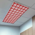 2 Pack Red White Grid Gingham Fluorescent Light Covers for Ceiling ...
