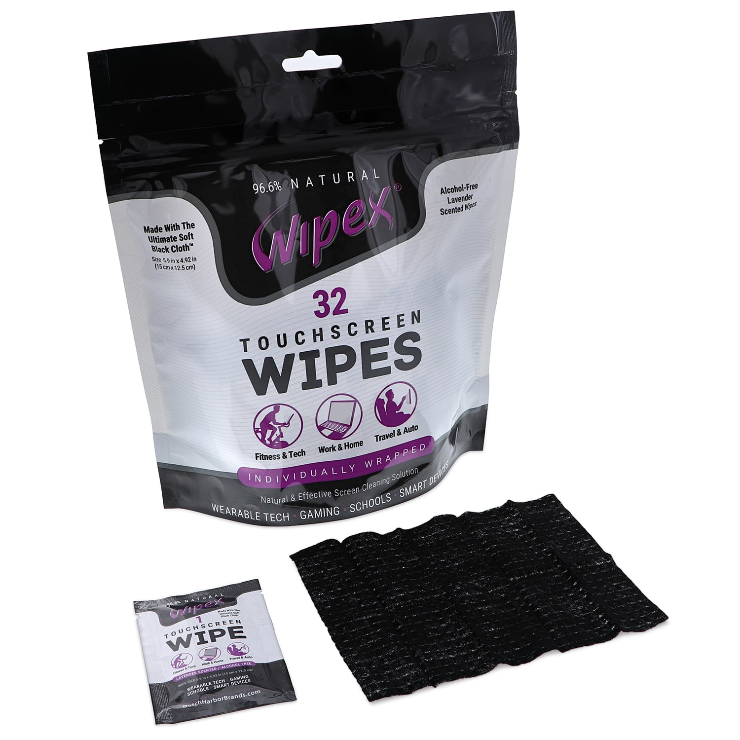 Wipex Touchscreen Cleaning Wipes Fitness Tech Devices Alcohol-Free ...