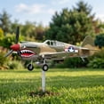 BBilaBu WWII Fighter Plane Shaped Garden Wind Stake,Patriotic Metal ...