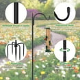Adjustable Outdoor Shepherd Hook Bird Feeder Pole with Heavy Duty 5 ...