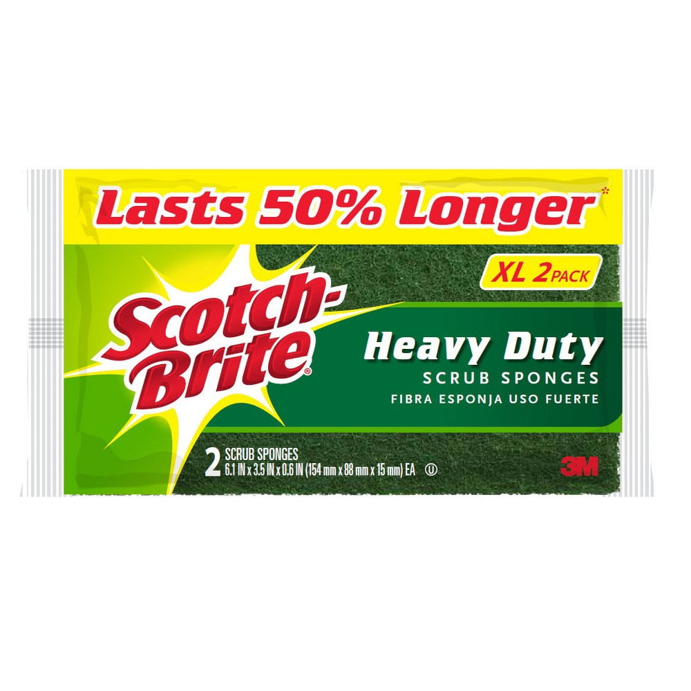 Scotch-Brite Heavy Duty Scrub Sponges, 2 count – Walmart Inventory ...