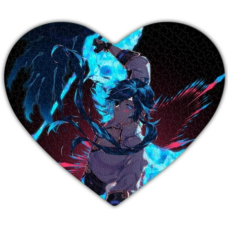 Genshin Impact Hu Tao 1000 Piece Circular Puzzle Brain Intelligence Challenge 26.5"x26.5" Great ...