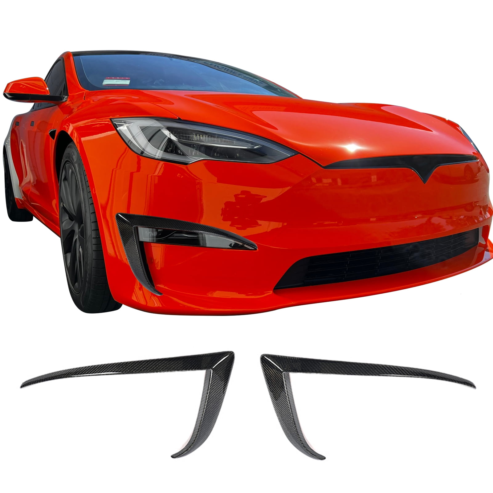 Ikon Motorsports Front Bumper Canards Splitters Compatible With 2021 ...