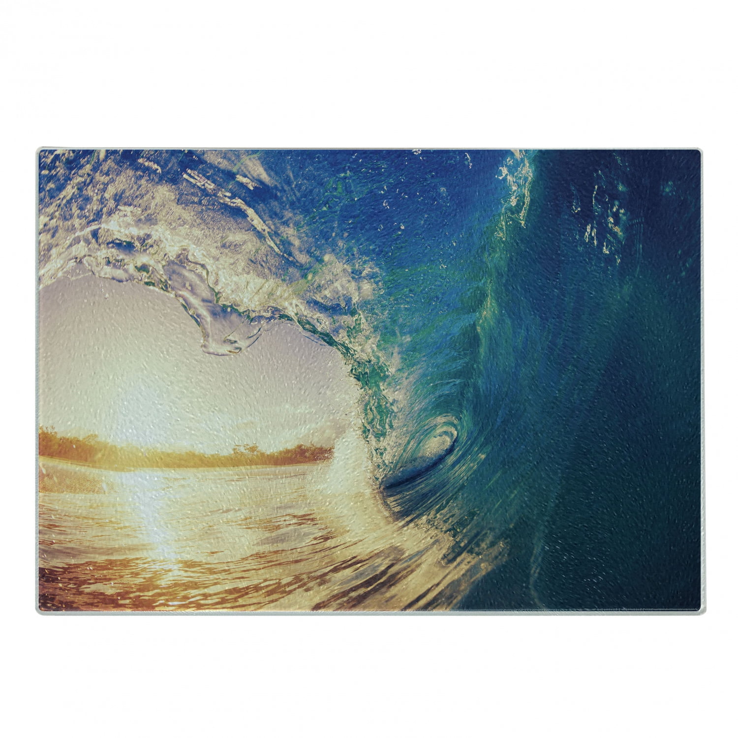Ocean Cutting Board, Ocean Wave at Sunrise Reflection on Surface ...