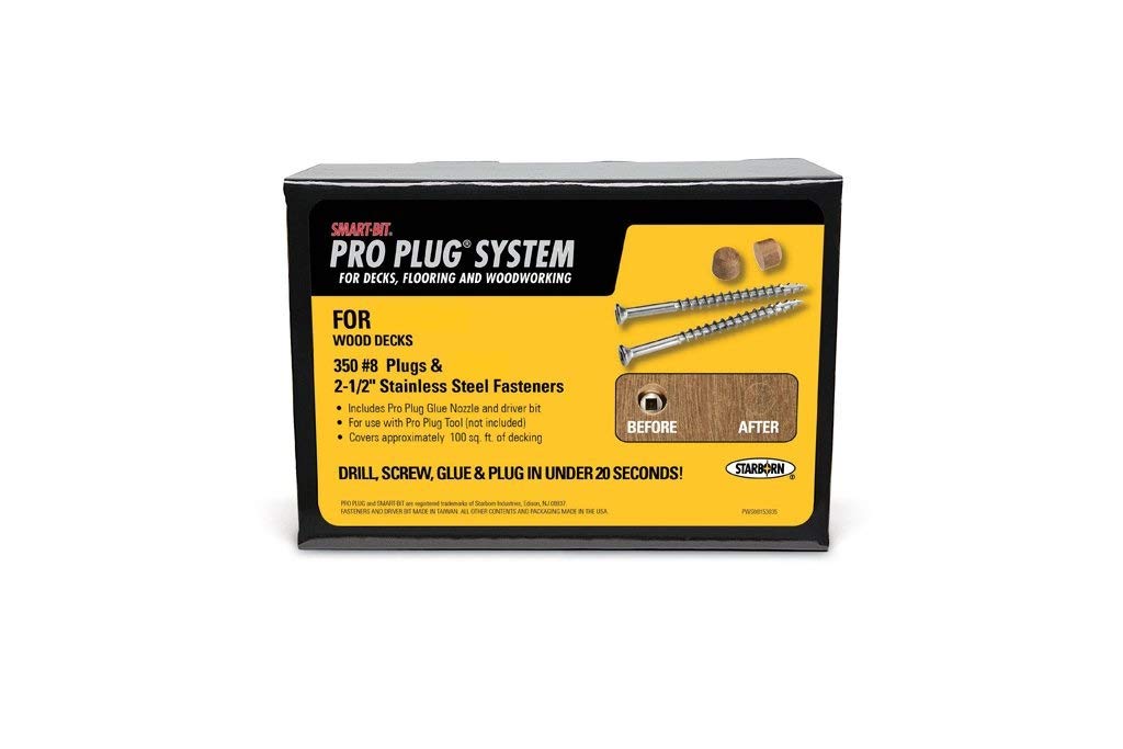 PRO PLUG SYSTEM Plug & Fastener Decking Kit for Merbau - 350 pc - Plugs ...