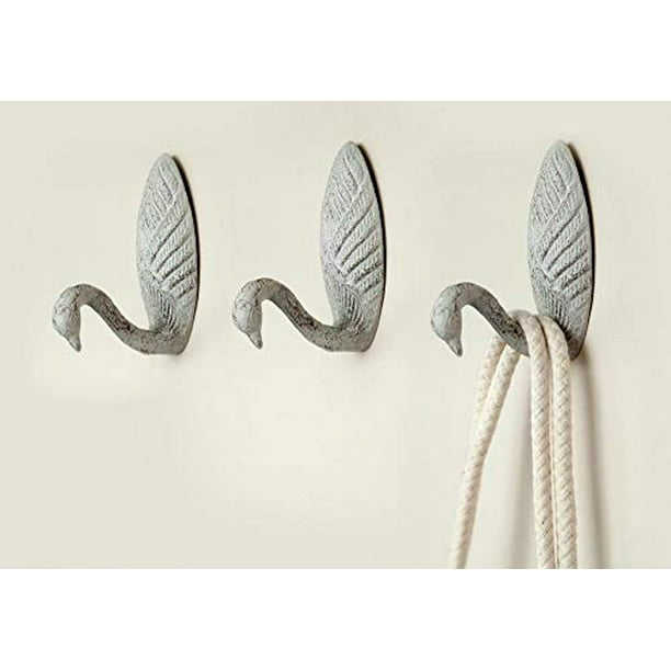 Manual IOWHSW Cast Iron Swan Wall Hook, Set of 3 - Walmart.com