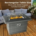 SHYUJAJIE 43x28.5 Inch Propane Gas Fire Pits Table for Outdoor, 50000 ...