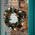 Acrylic Round Hanging Ornament Winter Wreath Stained Glass Design 1 ...