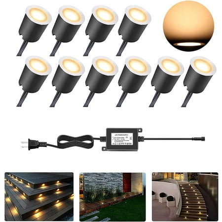 Rnehon LED Deck Light Kits with Protecting Shell, Recessed 12V Low ...