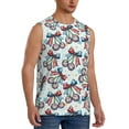 Balery Disco Ball Cherry With Bow Men's Sleeveless Muscle Shirts ...