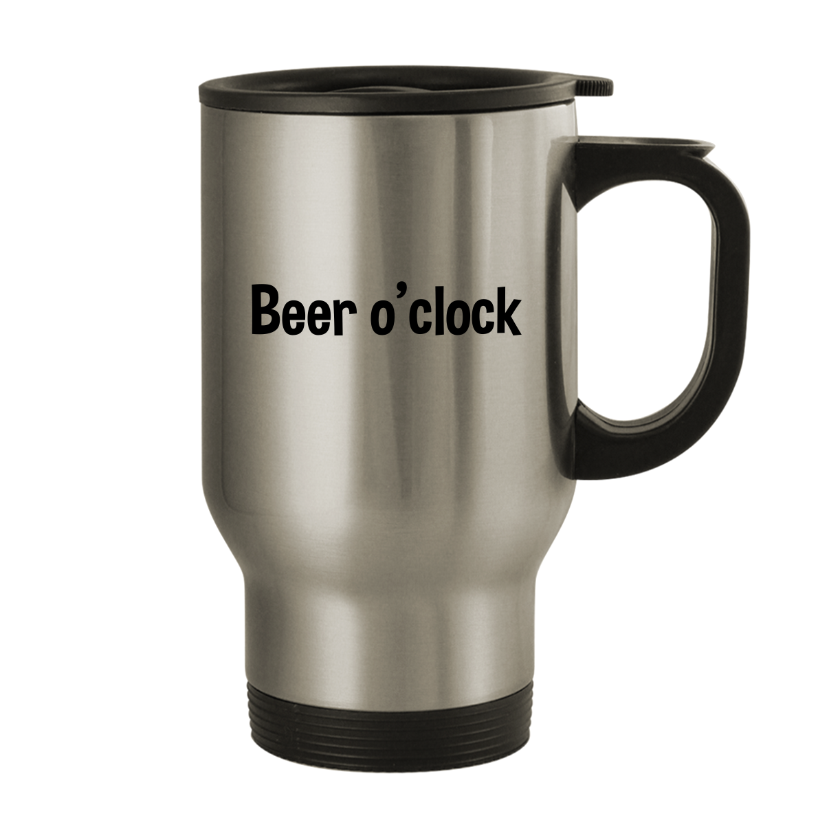 Beer O’Clock - 14oz Stainless Steel Travel Mug, Silver - Walmart.com