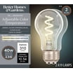 Better Homes & Gardens ST19 Vintage LED Light Bulb, 60 W Eqv, Dim, E26 ...