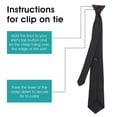 2 Pieces Men's Clip on Ties Solid Color Clip on Ties Pre Tied Neckties ...