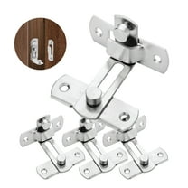 ROYXTZ 90 Degree Door Latch, Black Stainless Steel Slide Lock for Barn ...