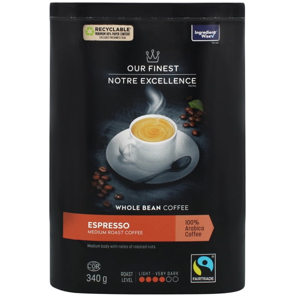 Our Finest Espresso Whole Bean Coffee, 340 g - Walmart.ca