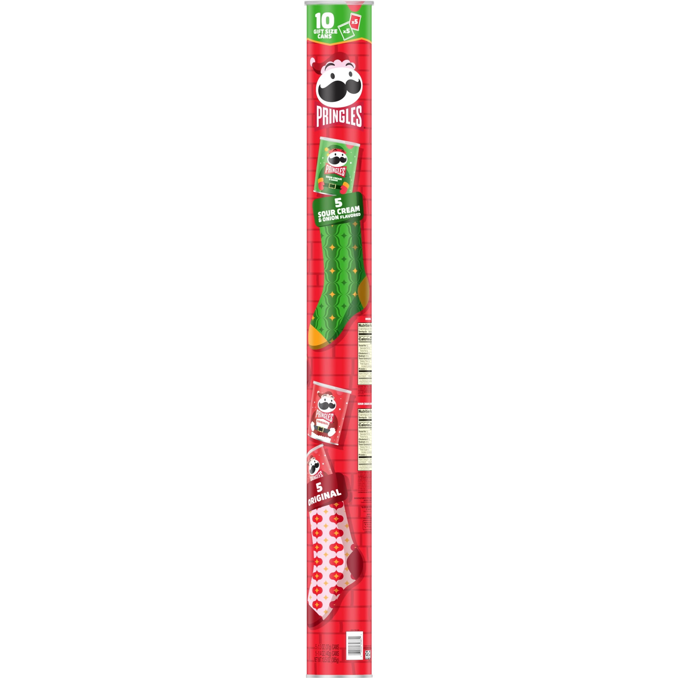 Brandclub - Pringles Variety Pack Potato Crisps Chips, Mega Tube, 10 Count