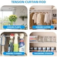 2 Pack Tension Curtain Rod 15.7-28 Inch, Small Short Adjustable ...