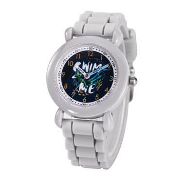 Disney Luca Machiavelli Girls' Clear Plastic Time Teacher Watch, 1-Pack ...