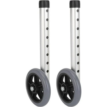Healthline Bariatric Walker Wheels & Glides, 5 Inch, Universal ...