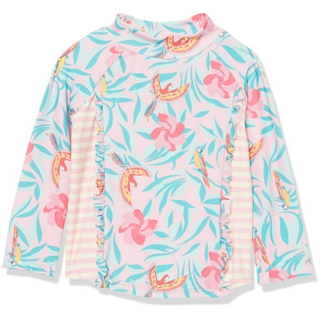 Jessica Simpson girls Two-piece Rashguard Bikini Rash Guard Set, Birds ...