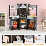 LAZY BUDDY Wooden Kids Corner Play Kitchen, Toodler Kitchen Playset ...