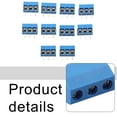 CAIJIEXI 10pcs KF301-3P Terminal Blocks 3-Pin 5.08mm Blue Connect ...