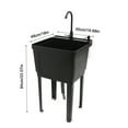 Denest Utility Sink Laundry Tub Free Standing Extra-Deep Laundry Tub ...