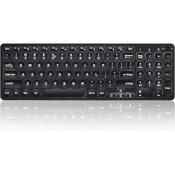 Perixx PERIBOARD-733B US Wireless Backlit Keyboard - X Type Scissor ...