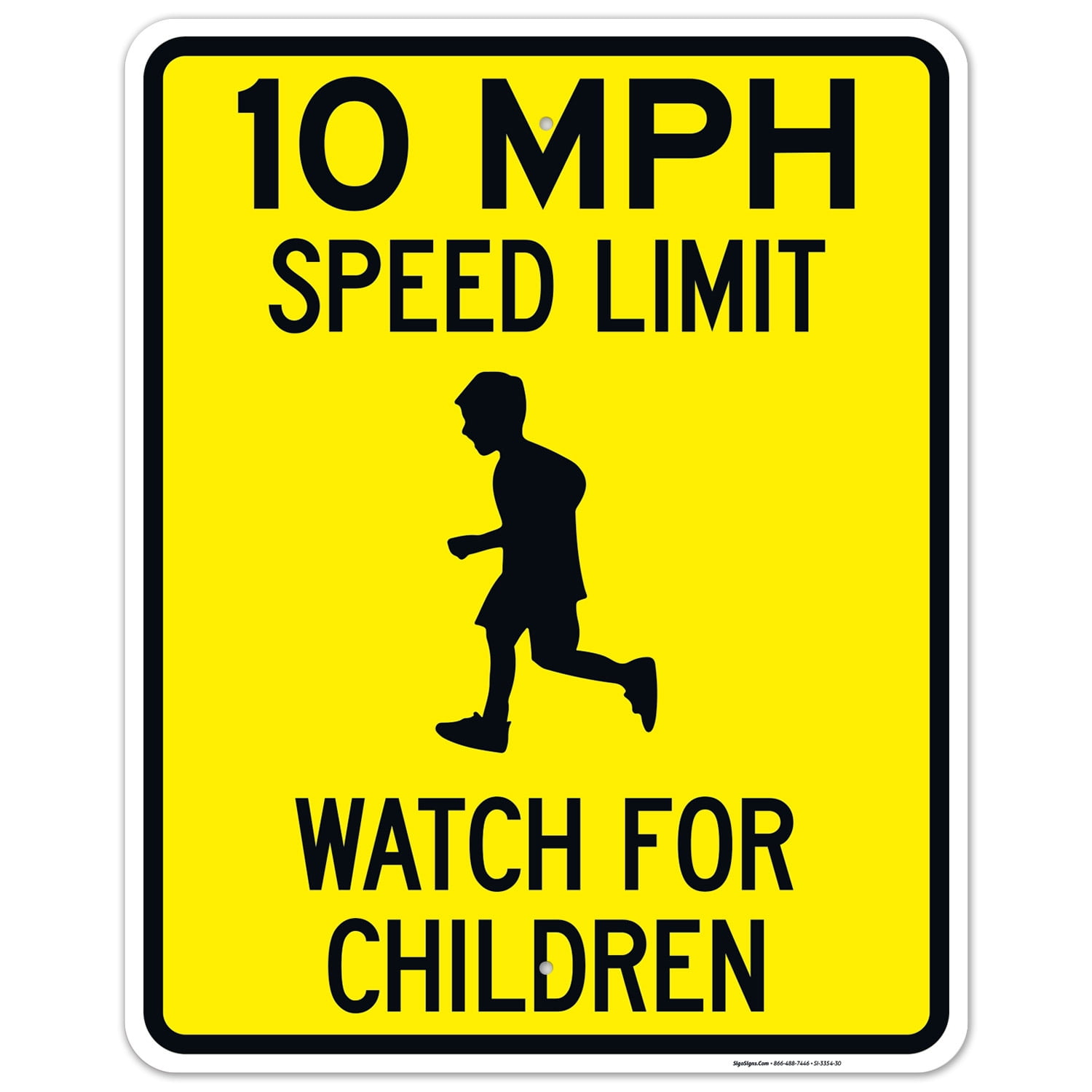 10 MPH Speed Limit Watch For Children Sign, Traffic Sign, 24x30 ...