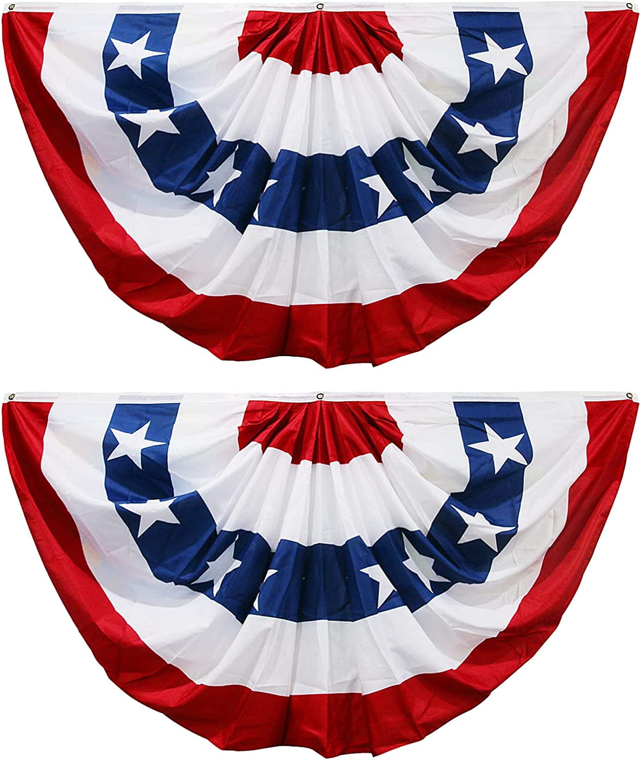 American Flag Patriotic Bunting For Outside 4th Of July Decorations