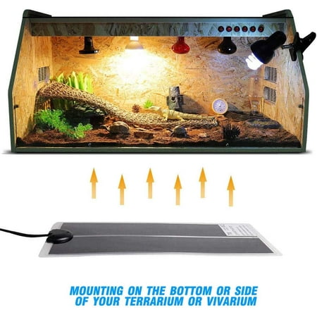Qianli Reptile Heat Mat, 42x28CM Adjustable Heat Mat with Temperature ...