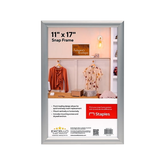 Excello Global Products EGPSF8511S Poster Holder, Aluminum, 8.5 X 11 ...