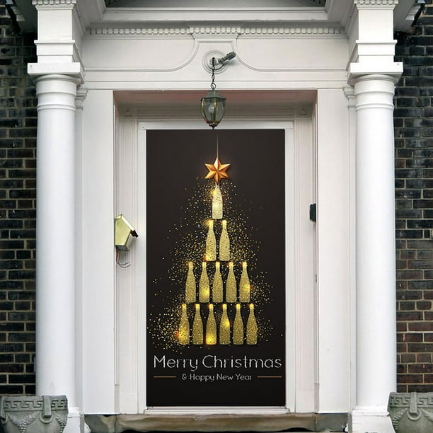 Homely Stickers 3D Christmas Door Covers Christmas Party Decorations ...