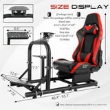 Supllueer Racing Sim Cockpit with Seat Upright Stable Fit Logitech ...