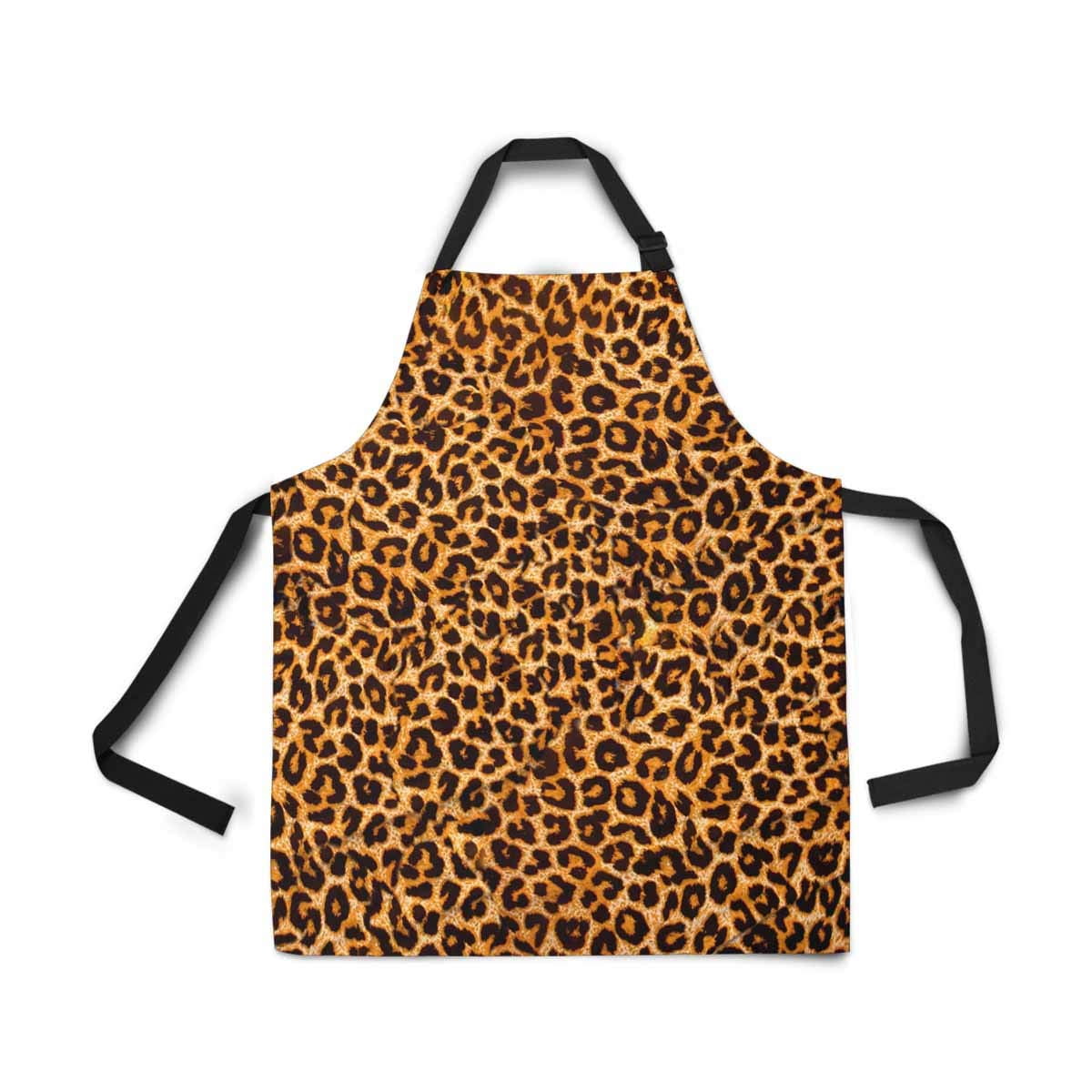 HATIART Leopard Skin Apron for Women Men Girls Chef with Pockets ...