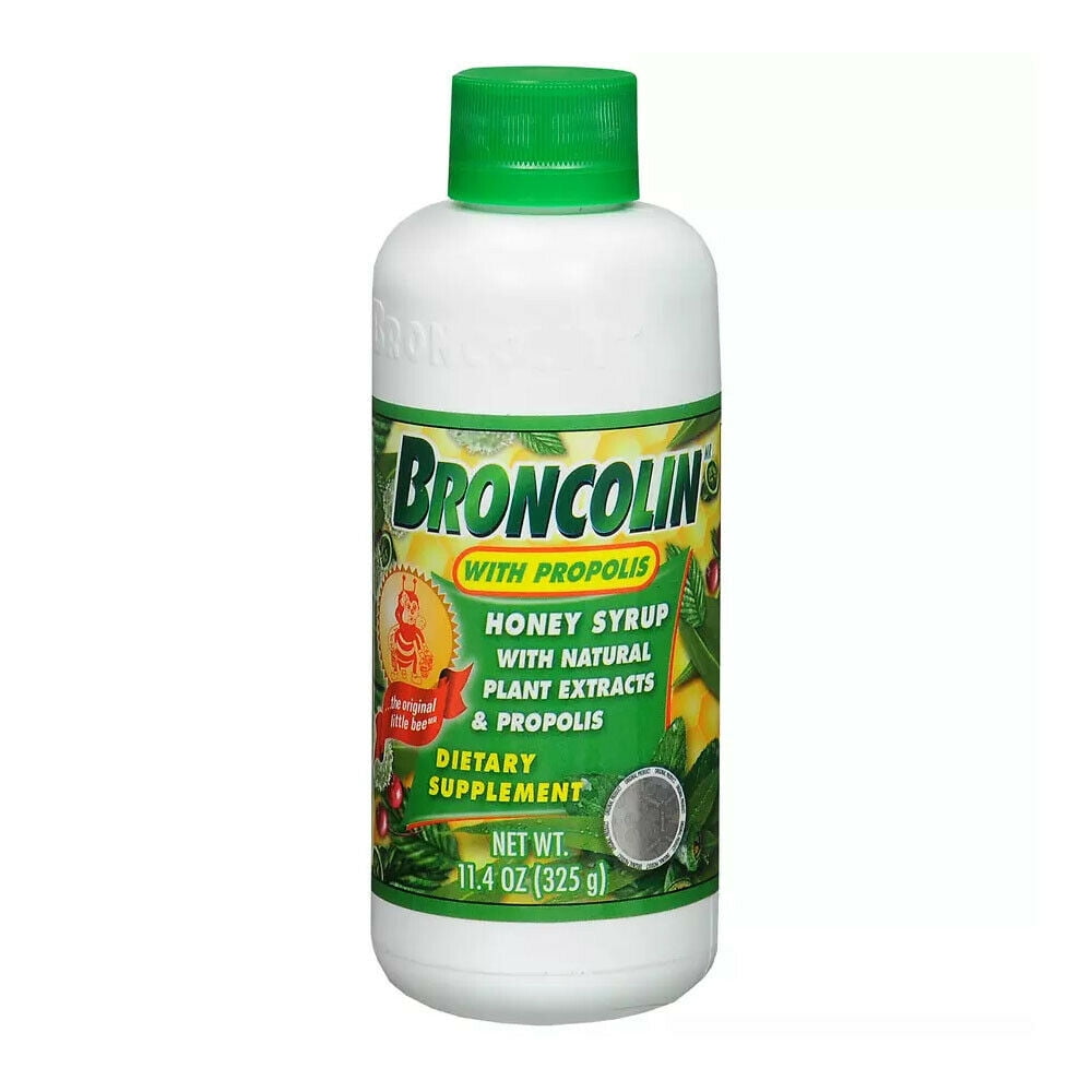 Broncolin Honey Dietary Supplement. Cold and Flu Relief. With Propolis ...