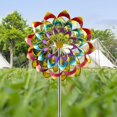 ACDANC 2026 New Colorful Flower Wind Spinner with Stake Weather-Proof ...