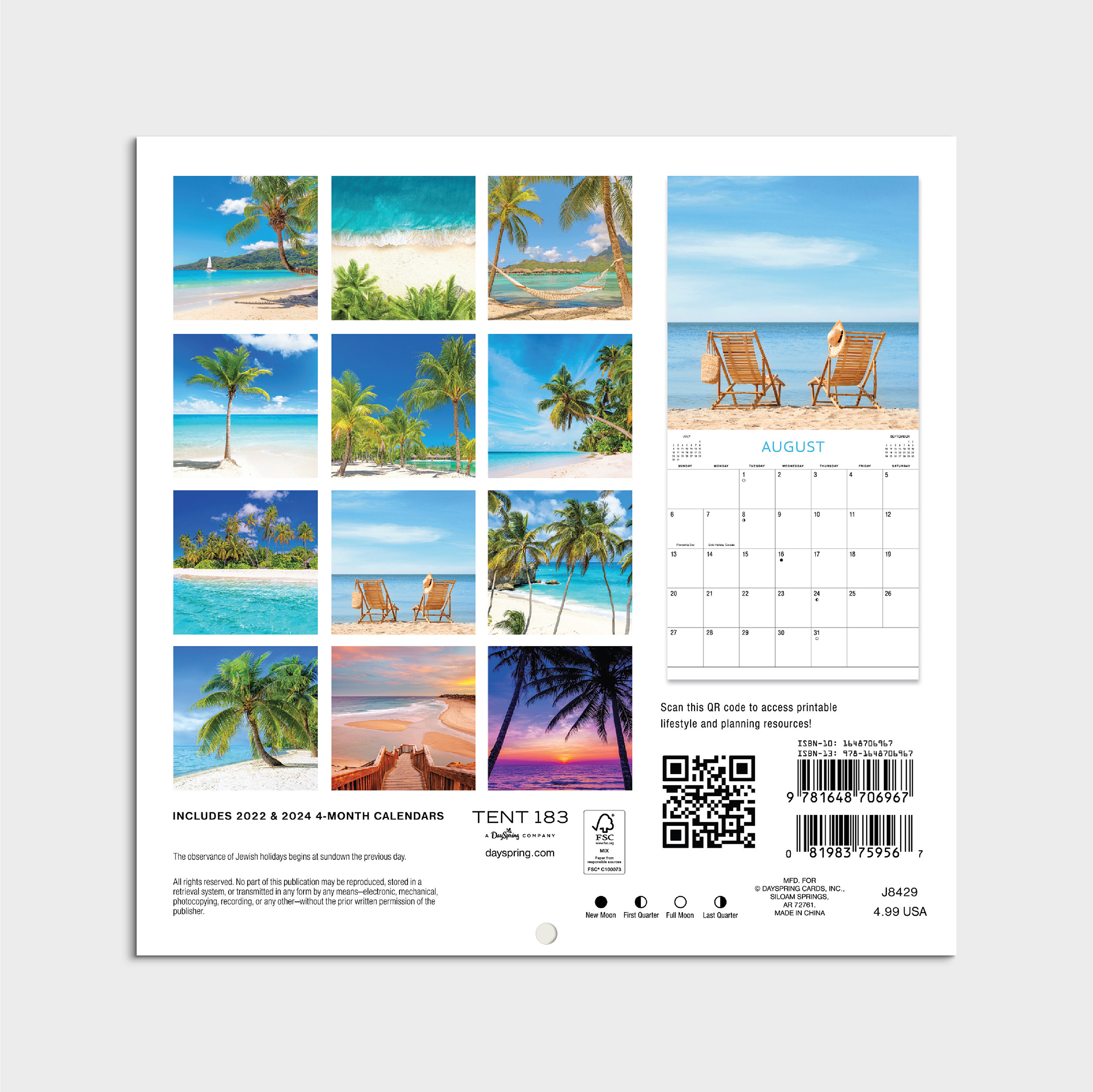 Buy 2023 Mini Wall Calendar - Beaches- 7x7 by Dayspring Online at ...