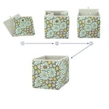 Mainstays Collapsible Fabric Cube Storage Bins (10.5" x 10.5"), Groovy ...
