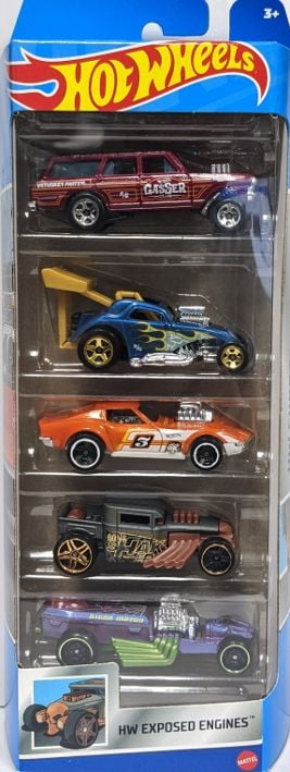Hot Wheels 5 pack Exposed Engines - Walmart.com