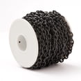 32.8 Feet 10M Stainless Steel Cable Chains Black Cable Necklace Chains ...