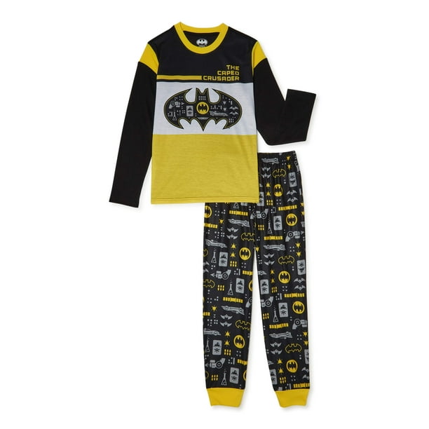 Batman - Batman Boys Long Sleeve Pajama Set, 2-Piece, Sizes 4-12 ...