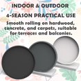 2 PCS 14 Inch Gray Rolling Plant Stand Pot Trolley with Wheels ...