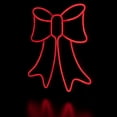 Northlight LED Bow Neon Lighted Christmas Wall or Window Decoration ...