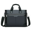 Sharo Classic Leather Laptop Messenger Bag and Brief, in Genuine Leather and Canvas - Walmart.com