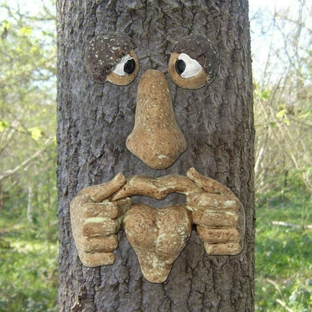 Tree Faces Decor Outdoor, Funny Resin Old Man Tree Art Decorations for ...