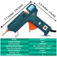 Full Size Hot Glue Gun, 150 Watts with 6 Copper Nozzles Temperature ...