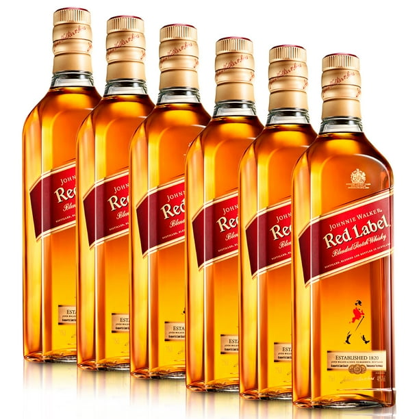 Pack 6 Whisky Johnnie Walker Red Label 700 ml Johnnie Walker Whisky ...